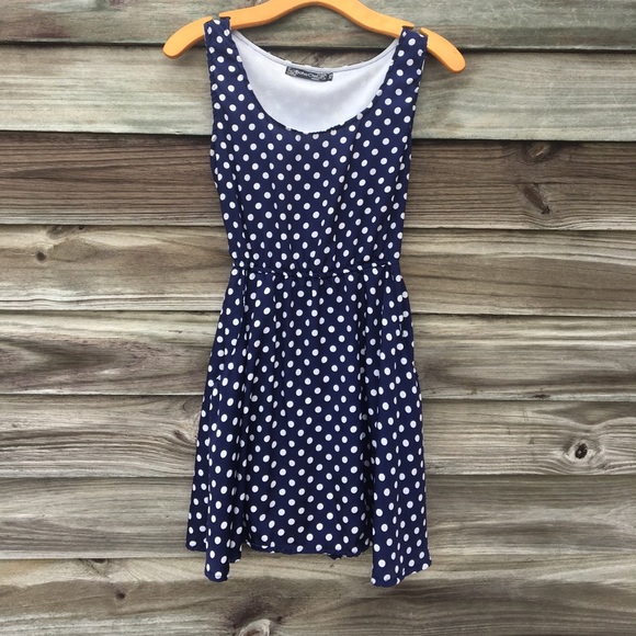 Boho Chic Dresses Navy Polka Dots Dress Poshmark